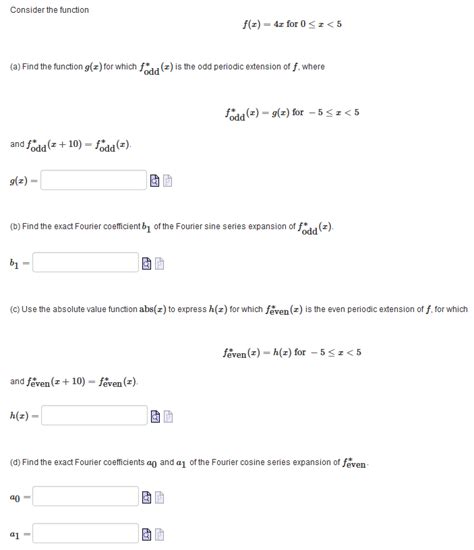 Solved Consider The Function F X 4x For 0≤x