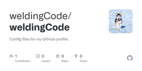 GitHub WeldingCode WeldingCode Config Files For My GitHub Profile