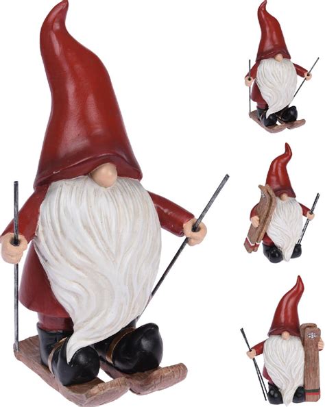 Статуэтка Гном на лыжах 21см 3 дизайна в ассортименте полистоун от Мегаполис купить в