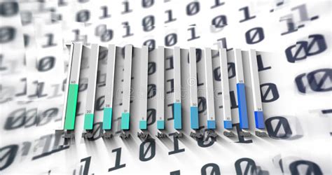 Image Of Statistics And Data Processing Over Binary Coding Stock Image