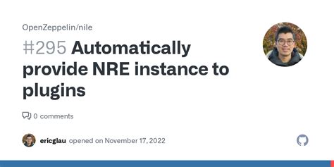Automatically Provide Nre Instance To Plugins · Issue 295