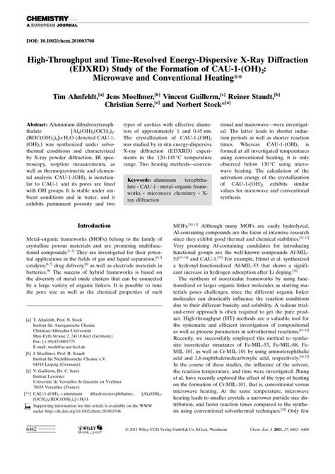Pdf High Throughput And Time Resolved Energy Dispersive X Ray