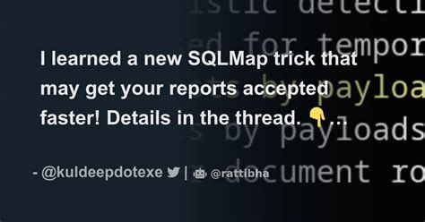 I Learned A New Sqlmap Trick That May Get Your Reports Accepted Faster