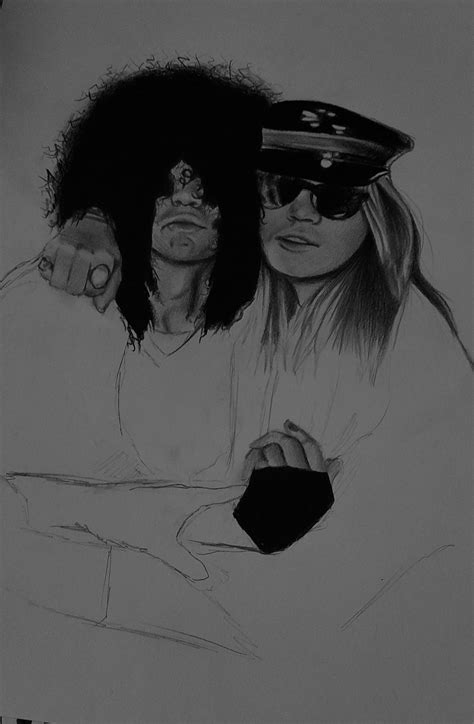 Axl And Slash Drawing Wip P R Gunsnroses