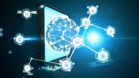 Futuristic Digital Network Interface Illustrating Global Connectivity And Data Sharing Concept