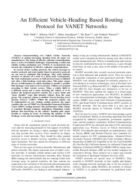 Pdf An Efficient Vehicle Heading Based Routing Protocol For Vanet