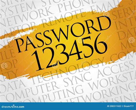 Easy Password 123456 Stock Illustration Illustration Of Hacker 200317432
