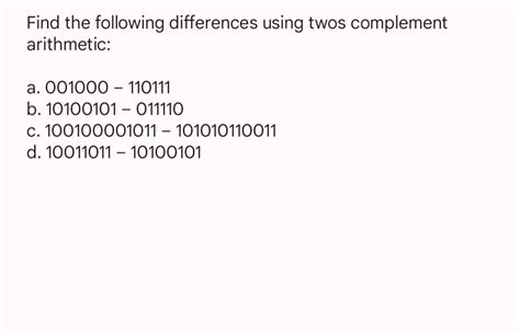 Answered Find The Following Differences Using Bartleby