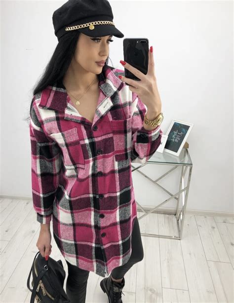 Koszula Pink Monrea Fau Butik