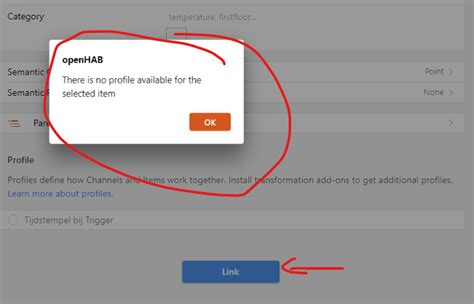 `no Profile Available For The Selected Item` Error Message Beginners Openhab Community