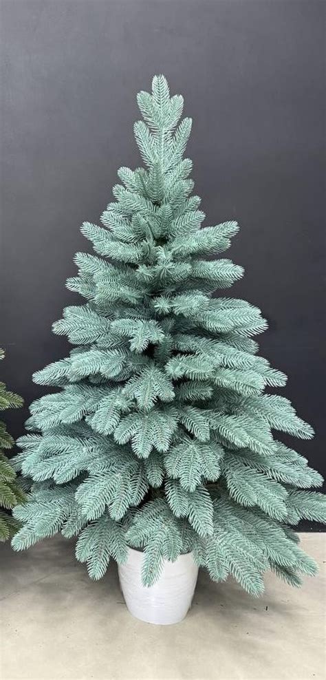 ᐉ Штучна ялинка лита в горщику 1 1 м Блакитний 22350904 • Краща ціна в Києві Україні • Купити