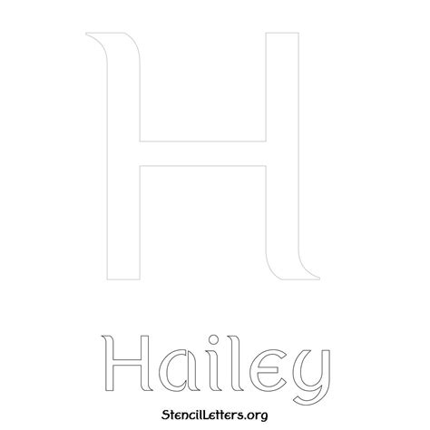 Hailey Free Printable Name Stencils With 6 Unique Typography Styles And