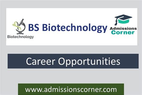 What Is The Scope Of Bs Biotechnology Admissions Corner