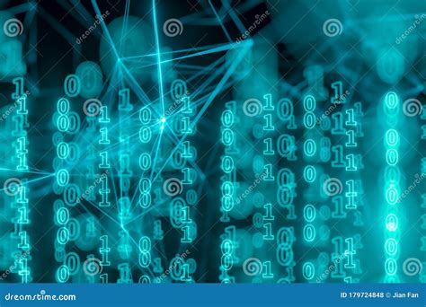 Digital Binary Data And Streaming Binary Code Background 3d Rendering