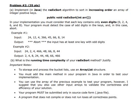 Solved Problem 2 35 Pts A Implement In Java The