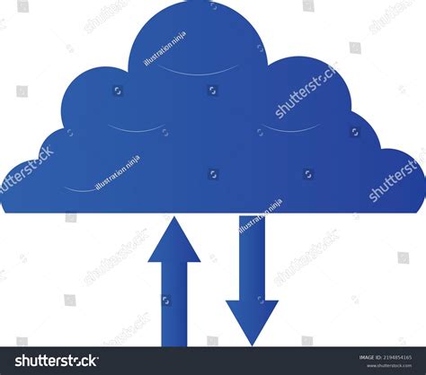 Cloud Storage Vector Illustration Graphical Representation Stock Vector