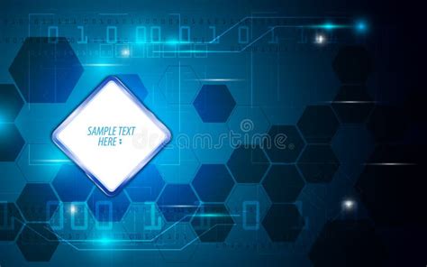 Vector Abstact Technology Digital Innovation Concept Blue Background Stock Illustration