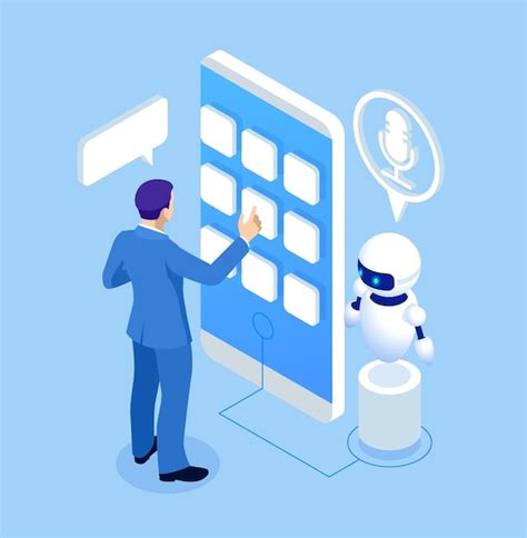 Premium Vector Isometric Chat Bot And Online Survey Online Exam