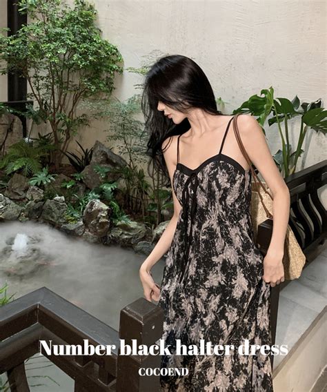 코코앤유 넘버블랙홀터원피스여름 동남아 휴가 코디 비치웨어 롱 플레어 신행 셀프웨딩 리조트룩 호캉스 끈나시 민소매