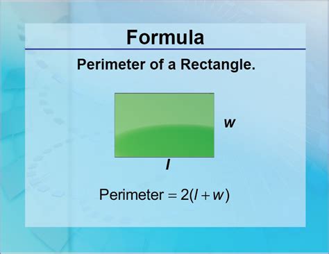 perimeter of a rectangle formulas examples free lesso