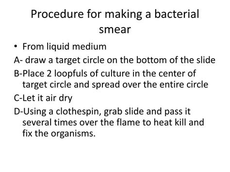 Ppt Aseptic Techniques Smear Preparation And Simple Staining Powerpoint Presentation Id