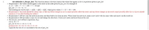 Solved List Sublistlist A List Poslist This Function