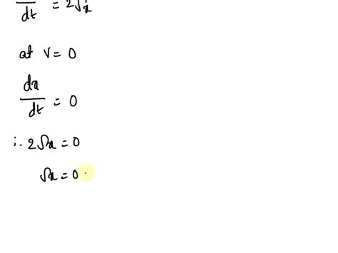 SOLVED A Particle Displacement X Of A Particle Moving In One Dimension Under Constant