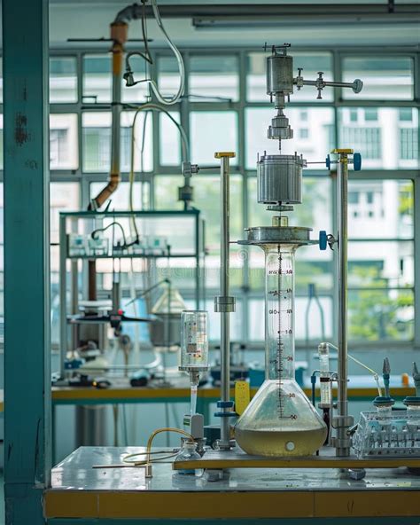 Laboratory Equipment For Chemistry Experiment Setup Inside A Test