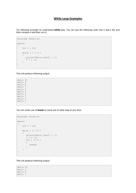 Solution While Loop Examples In C Studypool