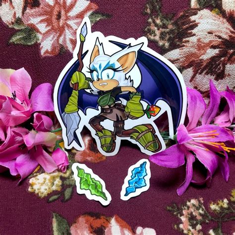 Sonic Prime Rouge The Bat 4 Vinyl Stickers Rouge Etsy