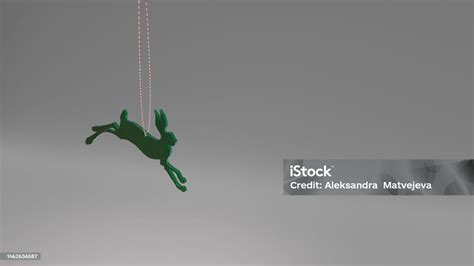 크리스마스 장난감 토끼의 3d 렌더링 크리스마스 트리 장난감 토끼는 텍스트를 위한 장소가 있는 회색 배경에 있습니다 전통적인 새해 장난감 중국 설날 물 토끼의 해 0명에