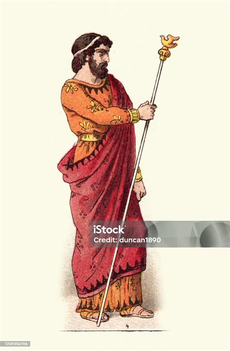 빈티지 일러스트 고 대 그리스 의상 킹 로얄 스태프 패션의 역사 그리스 고대 그리스에 대한 스톡 벡터 아트 및 기타 이미지 고대 그리스 고대 그리스 양식 고대 문명