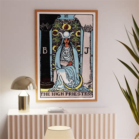 The High Priestess Tarot Card Printables Vintage Major Arcana Tarot