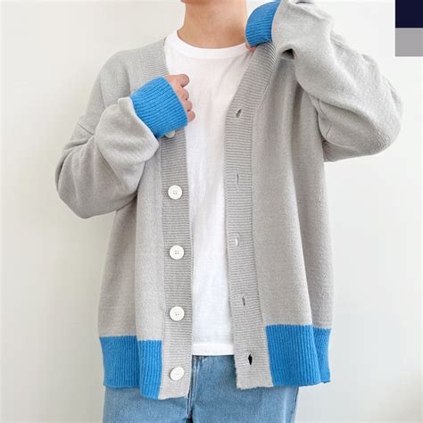 Yan 1065 남자간절기배색가디건 온채널