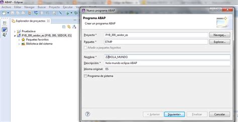 Código de Retorno Abap in Eclipse AiE Hello World