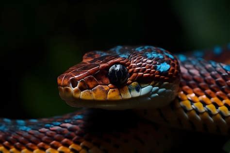 Premium Ai Image Close Up Of A Python Generative Ai