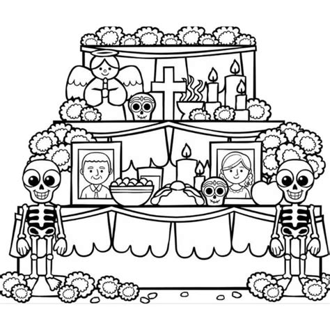 Ofrendas De Día De Muertos Dibujos En Alta Calidad Para Imprimir O