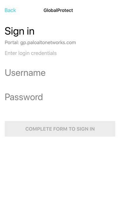 Globalprotect™ Iphone App