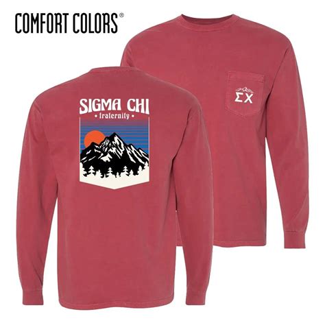 Sigma Chi Comfort Colors Long Sleeve Retro Alpine Tee Campus Classics Sigma Chi Comfort Colors Long Sleeve Retro Alpine Tee Campus Classics