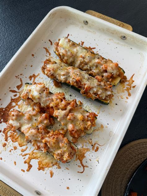 Zucchini Bolognese Boats Katie Austin