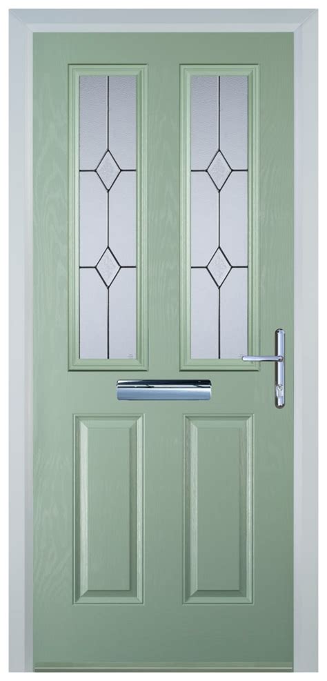 Door Stop 2 Panel 2 Square Chartwell Green Left Hand Grp Composite Door