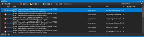 grpc in windows 10 with x64 windows static build program has some error