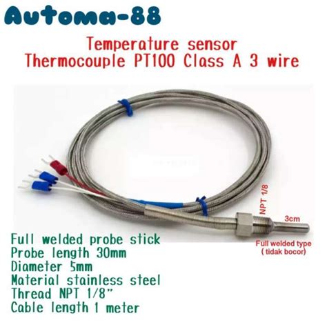 Promo TEMPERATURE SENSOR PENGGANTI THERMOCOUPLE AUTONICS TW N PT100 PT 1 8 Diskon 33 Di Seller