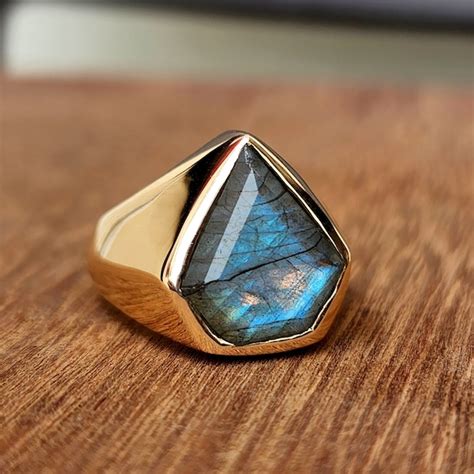 Mens Gemstone Rings Etsy