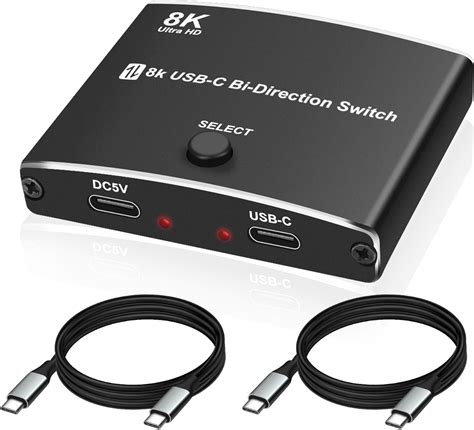 Xmsjsiy Usb C Type C Switcher 1 In 2 Out2 In 1 Out 8k60hz