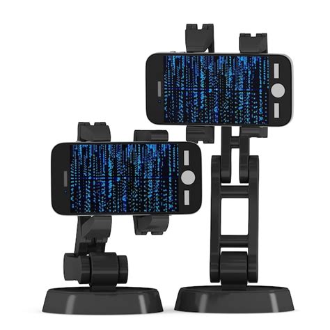 Premium Photo Robotic Arm With Binary Code 3d