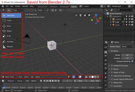 How To Move The Tool From Bottom To Top In Blender 2 8 Basics