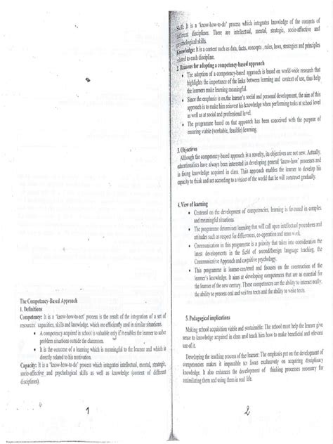 The Competency Based Approach Pdf