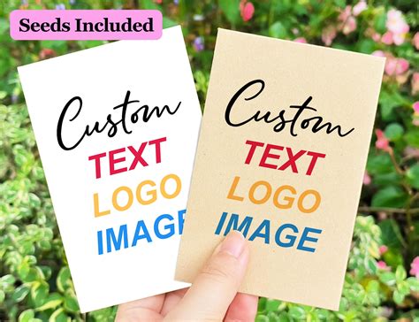 Bulk Custom Seed Packets With Text Logo Image Personalized Flower Seed