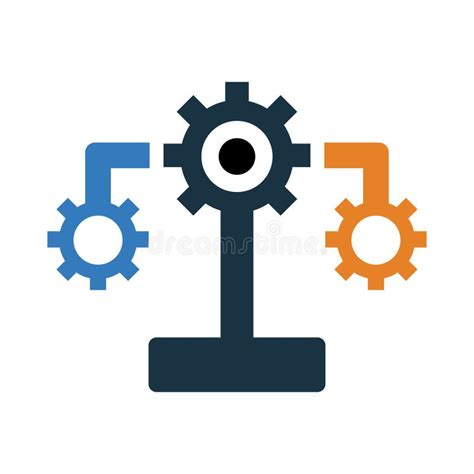 Process Robotic Automation Gear Setting Business Automation Gear Icon Stock Vector